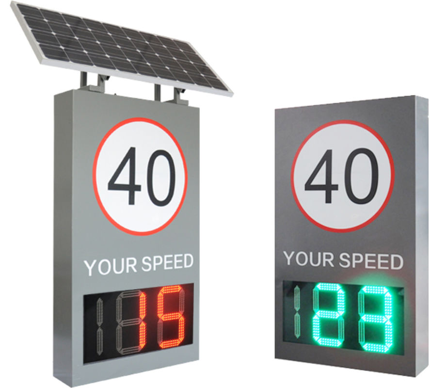 D/C 12V Road Warning LED Solar Radar Speed Sign for Driving IC static ...