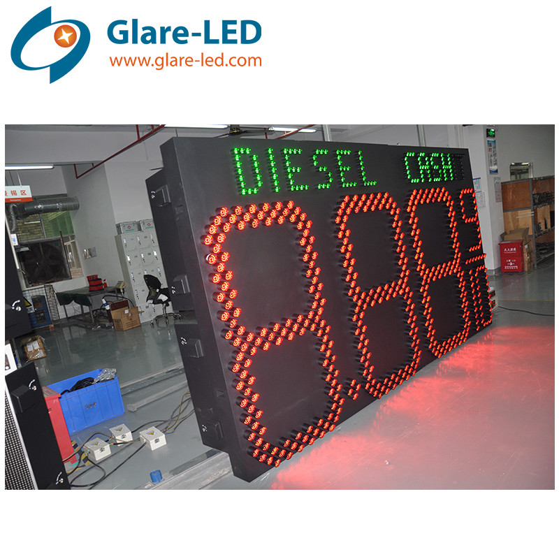 Red Amber Green Blue White LED Gas Station Fuel Display Outdoor Led ...