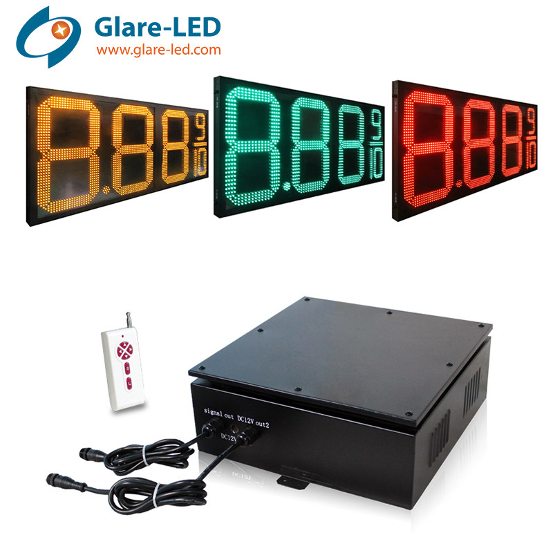 Exhibition Hall Outdoor LED Digital Gas Station Sign Board For Petrol ...