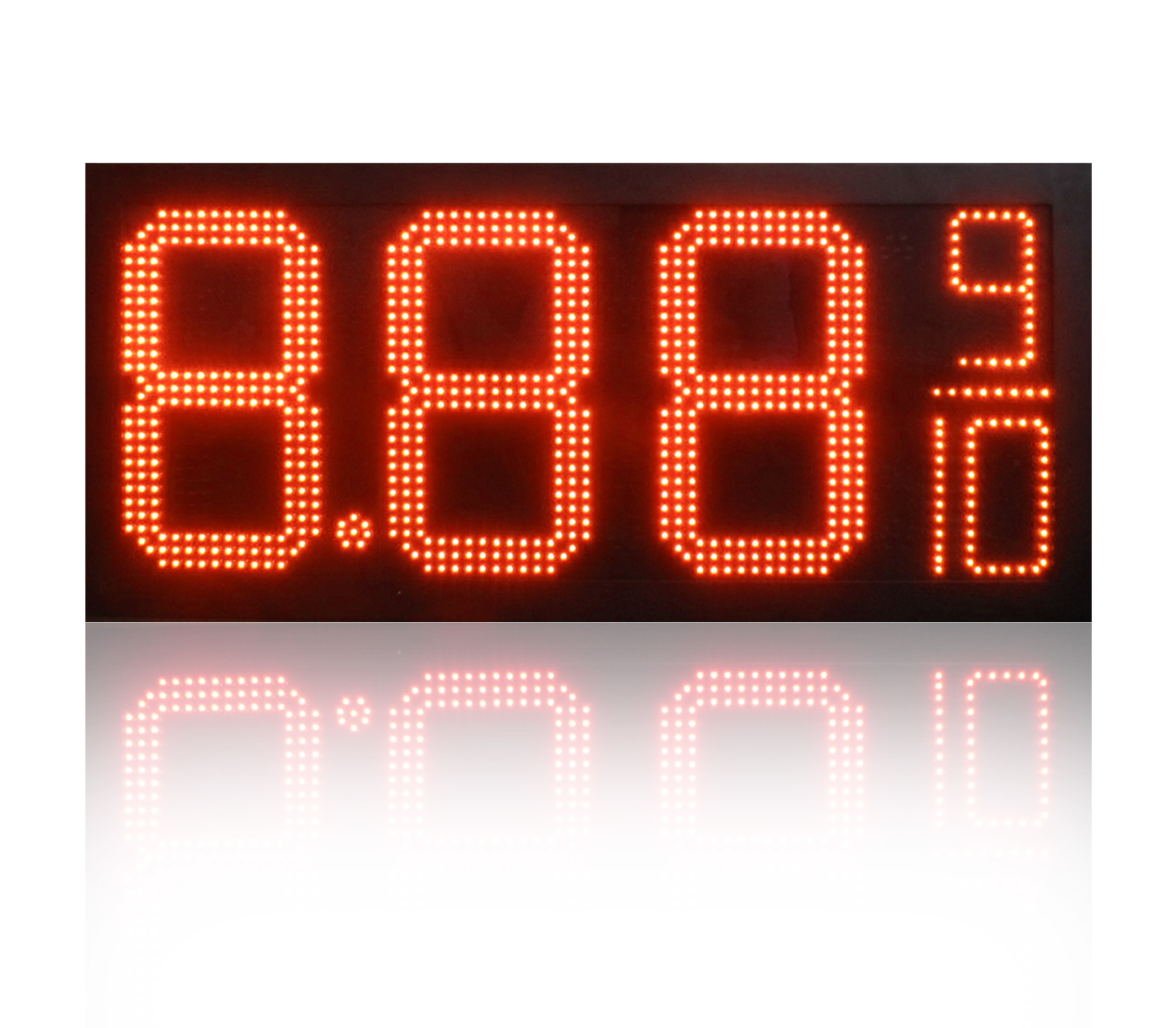 12 Inch Gas Station Sign Red Gas LED Screen for Advertising Outdoor ...