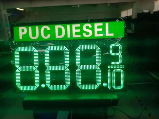 Outdoor Fuel Station Pylon Sign with 7 Segment LED Board and RS232 ...
